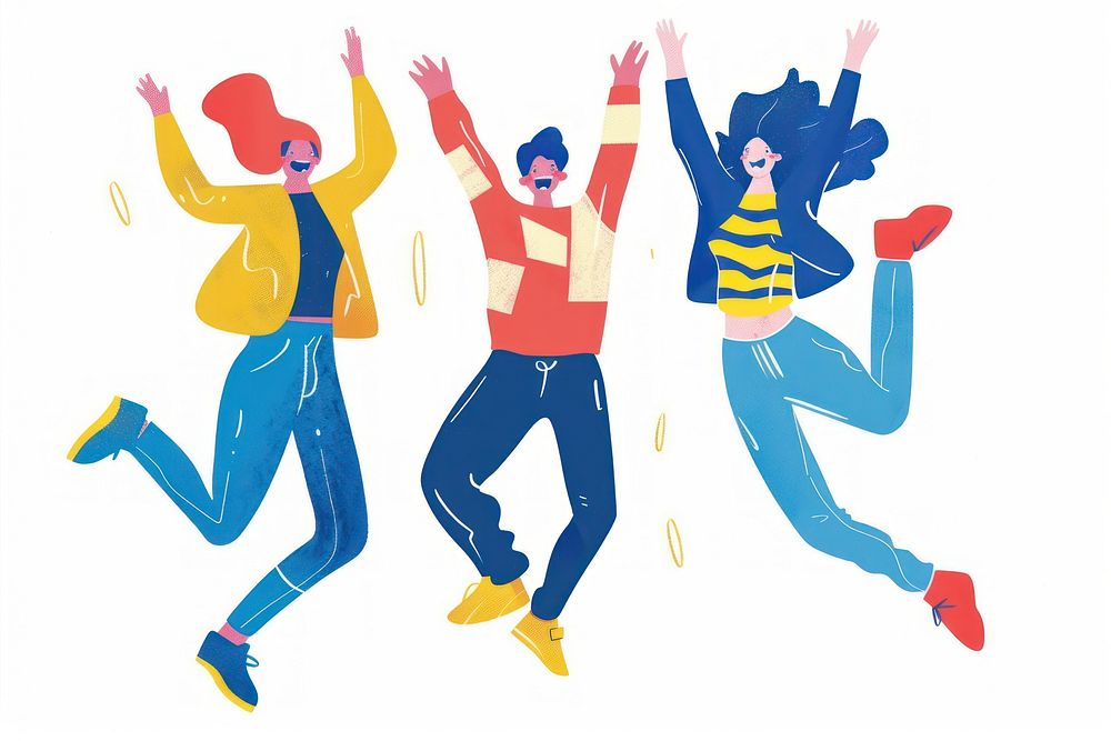 Joyful people jumping celebration | Free Photo Illustration - rawpixel