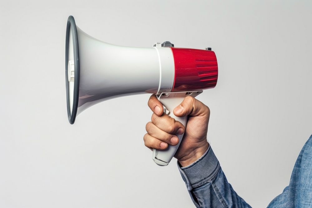 Human rights megaphone holding device. | Free Photo - rawpixel