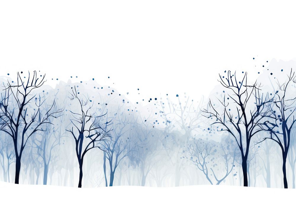 Winter trees border outdoors nature | Free Photo - rawpixel