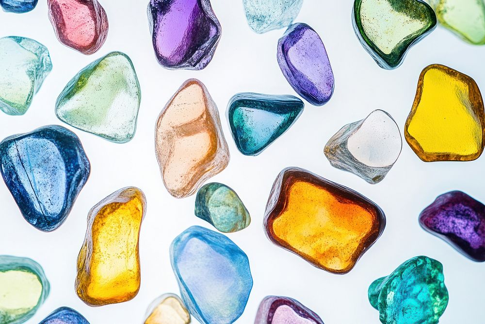 Stained glass gemstones crystal accessories. | Free Photo - rawpixel