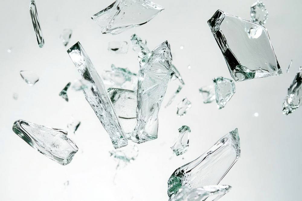 Shattered glass background floating accessories. | Free Photo - rawpixel