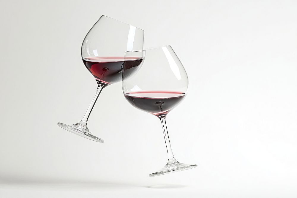 Floating wine glasses celebration glassware | Free Photo - rawpixel