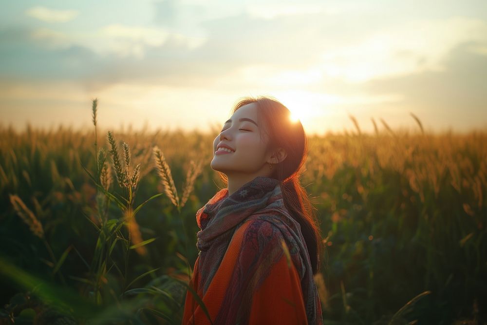 Side view Backlit Portrait calm | Free Photo - rawpixel
