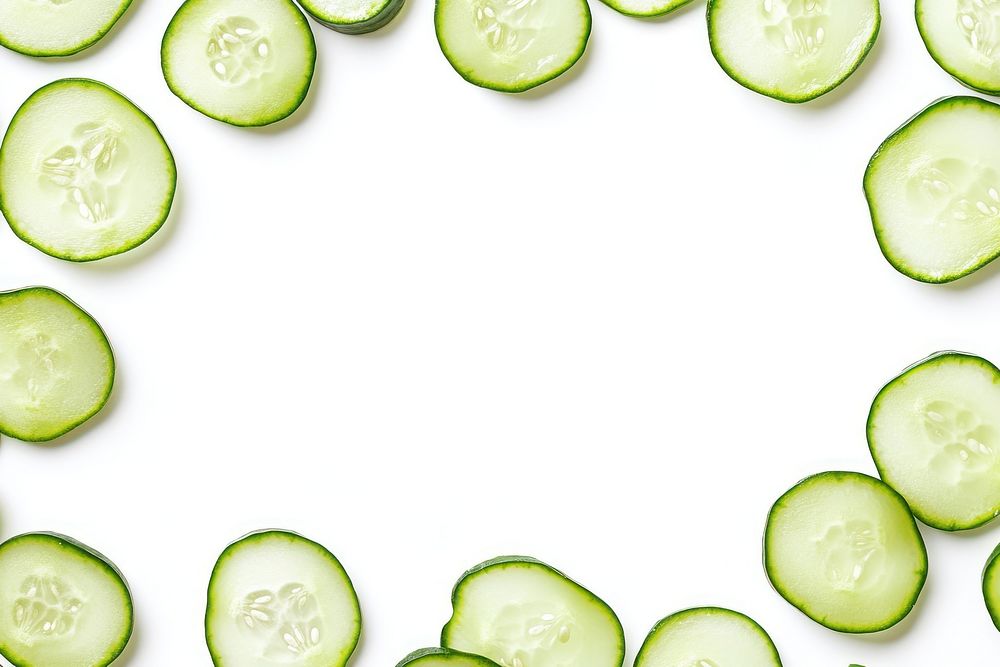 Cucumber slices border frame cucumbers | Free Photo - rawpixel