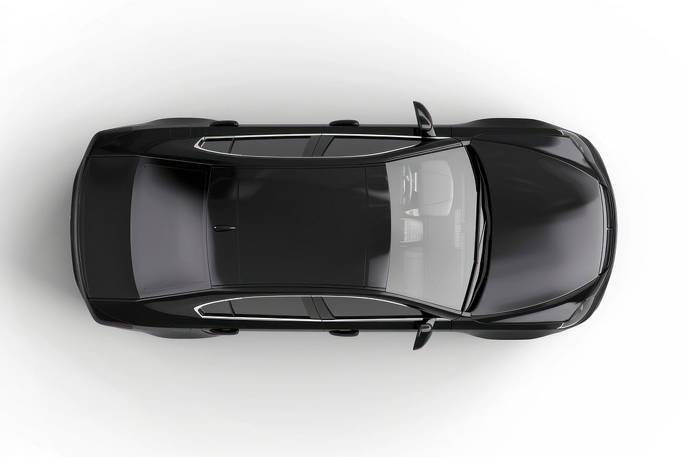 Sleek black car overhead view | Free Photo - rawpixel