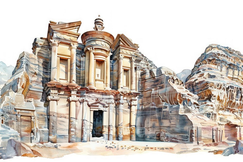 Ancient City Petra petra landmark | Free Photo Illustration - rawpixel
