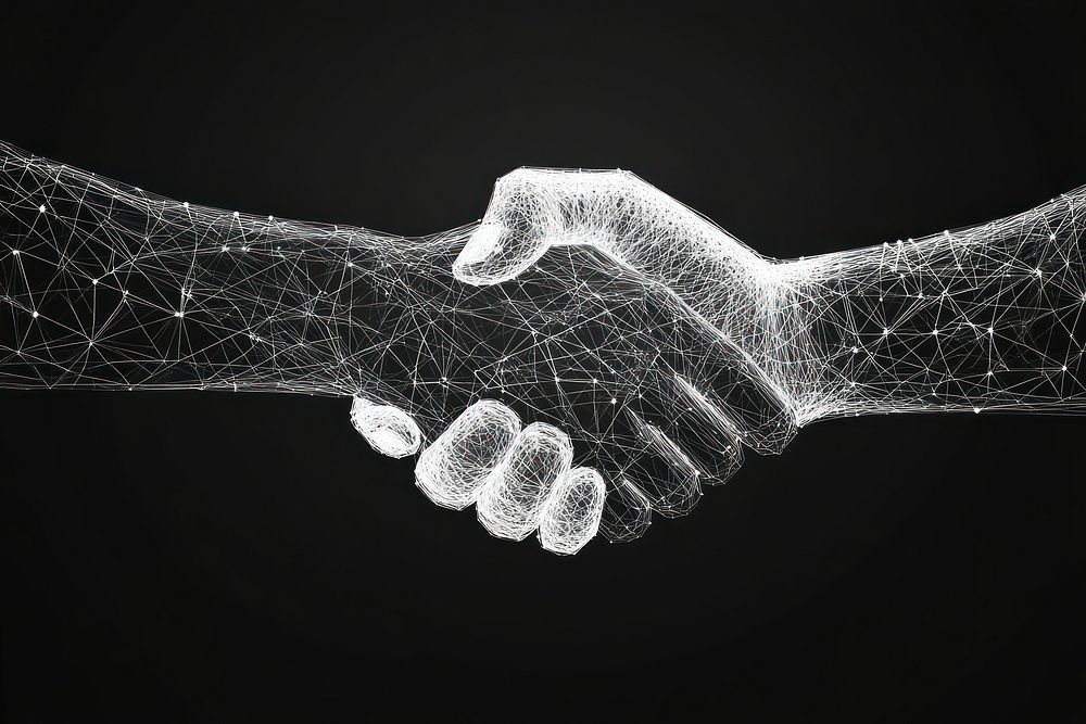 Digital handshake connection technology illustration | Free Photo ...