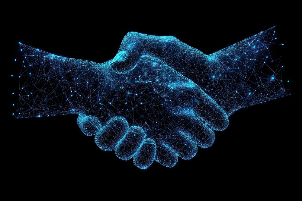 Digital handshake network connection | Free Photo Illustration - rawpixel