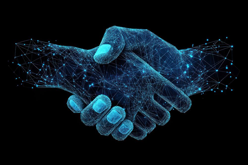 Digital handshake network connection illustration | Free Photo ...