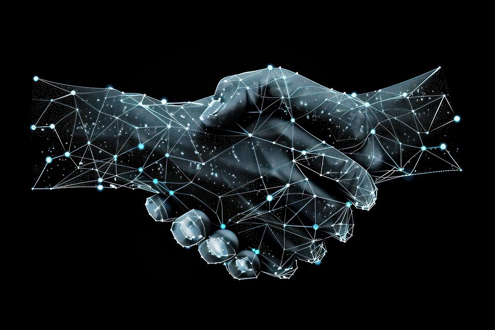 Digital handshake network connection illustration | Free Photo ...