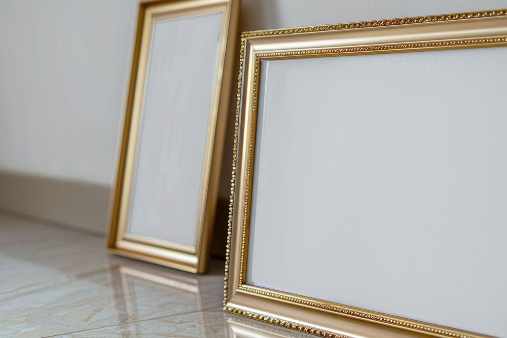 Elegant gold picture frames displayed | Free Photo - rawpixel
