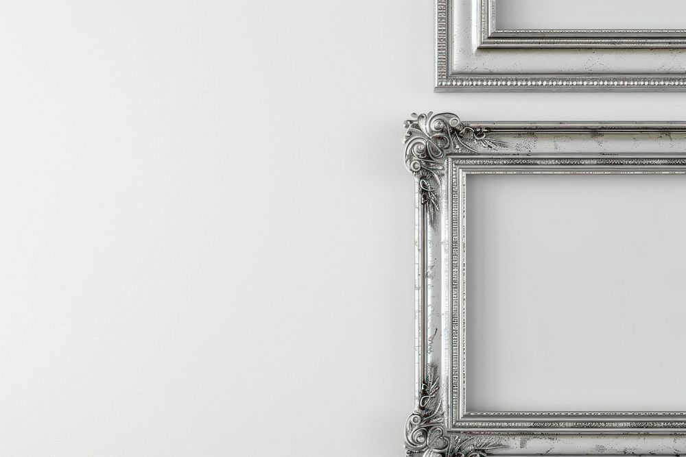 Elegant empty silver picture frames | Free Photo - rawpixel