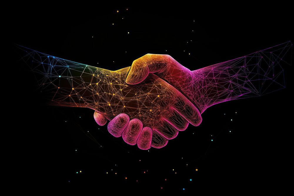 Digital handshake network connection illustration | Free Photo ...