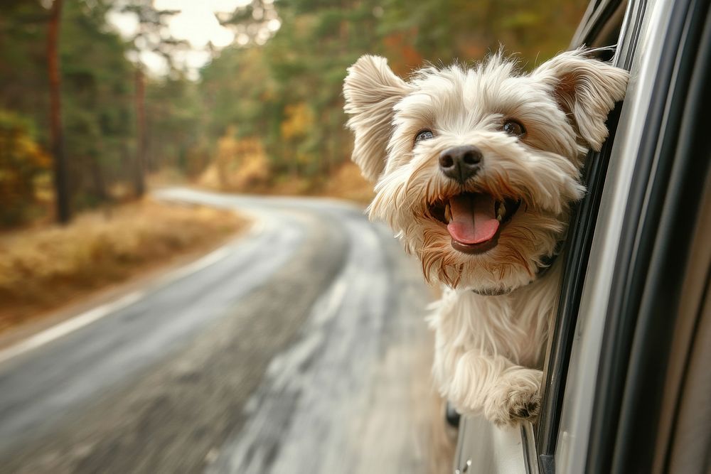 Happy dog enjoying car ride | Free Photo - rawpixel