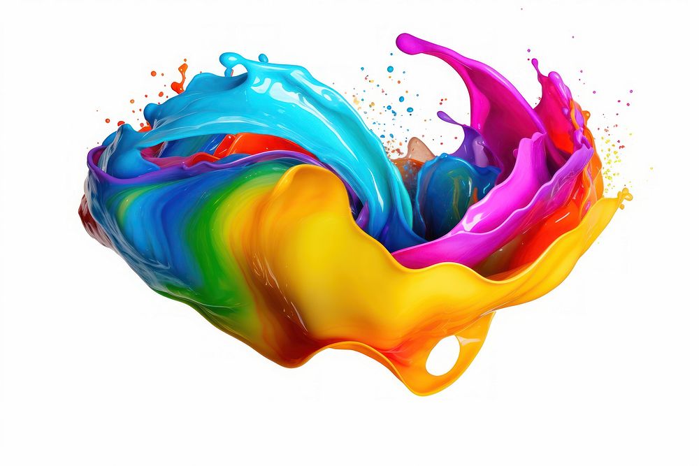 Rainbow liquid splash painting art | Free Photo - rawpixel