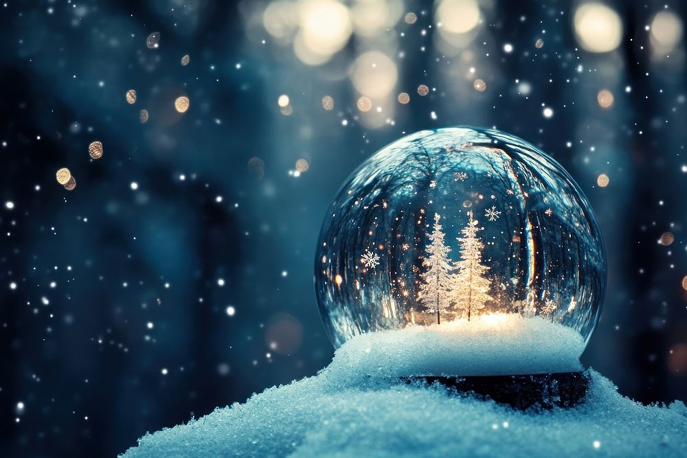 Snow globe astronomy outdoors sphere. | Free Photo - rawpixel