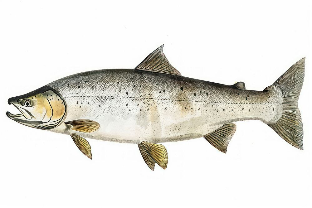 Salmon fish illustration educational scientific. | Free Photo ...