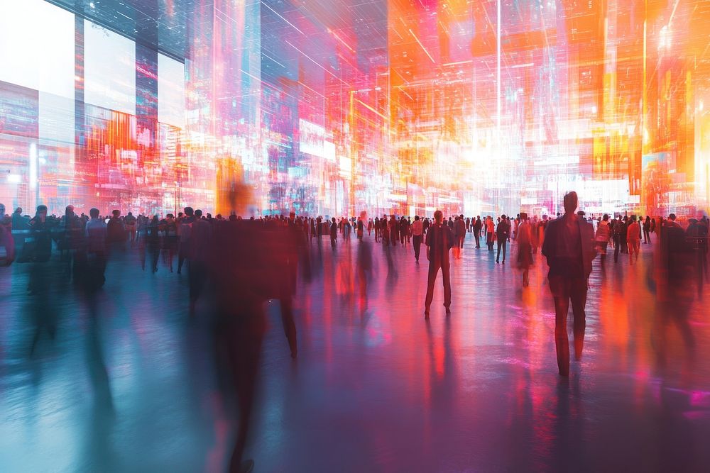 Businesspeople interacting blurred Background person | Free Photo ...