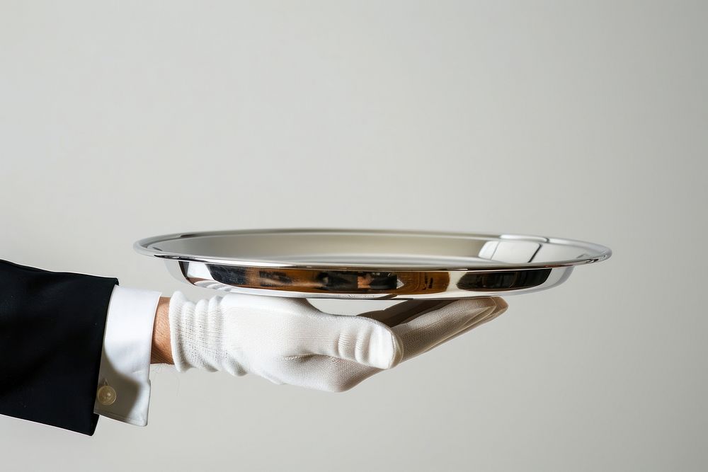 Silver tray being held hand | Free Photo - rawpixel