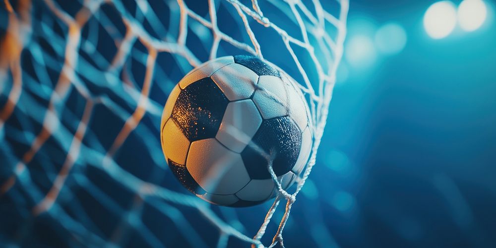 Soccer ball hitting goal net | Free Photo - rawpixel
