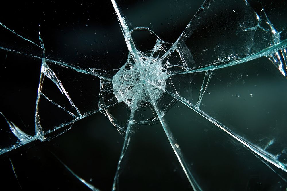 Shattered glass with radial cracks | Free Photo - rawpixel