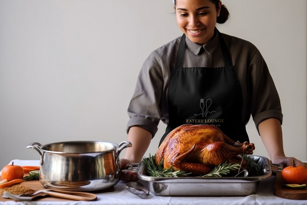 Chef presenting roasted turkey dish | Free Photo - rawpixel