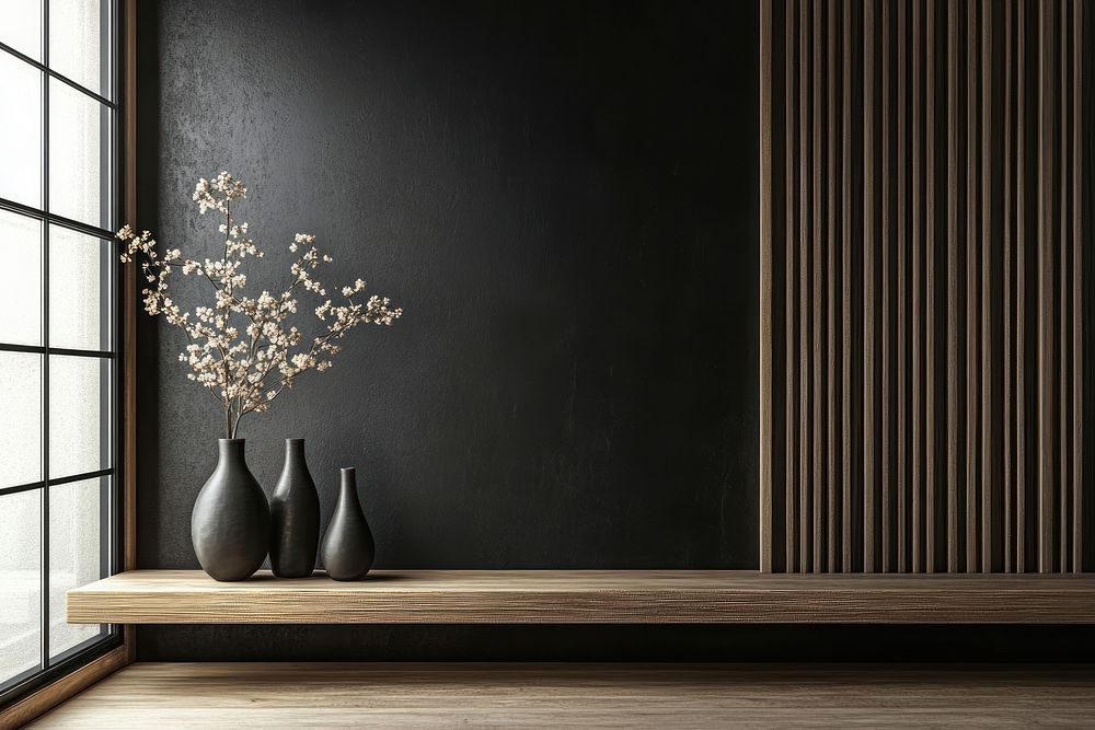 Minimalist interior wall architecture windowsill. | Free Photo - rawpixel