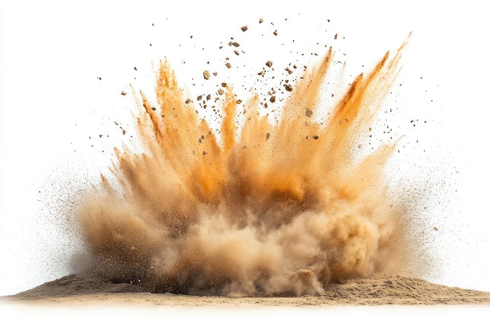 Explosive sand burst with debris | Free Photo - rawpixel