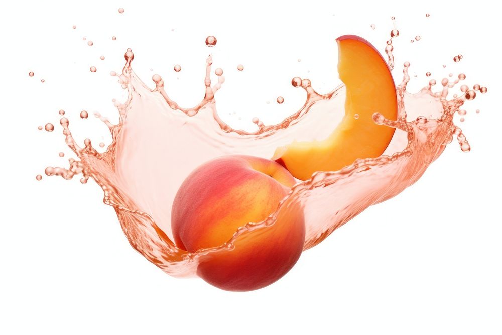 Peach splash fruit photography. | Free Photo - rawpixel