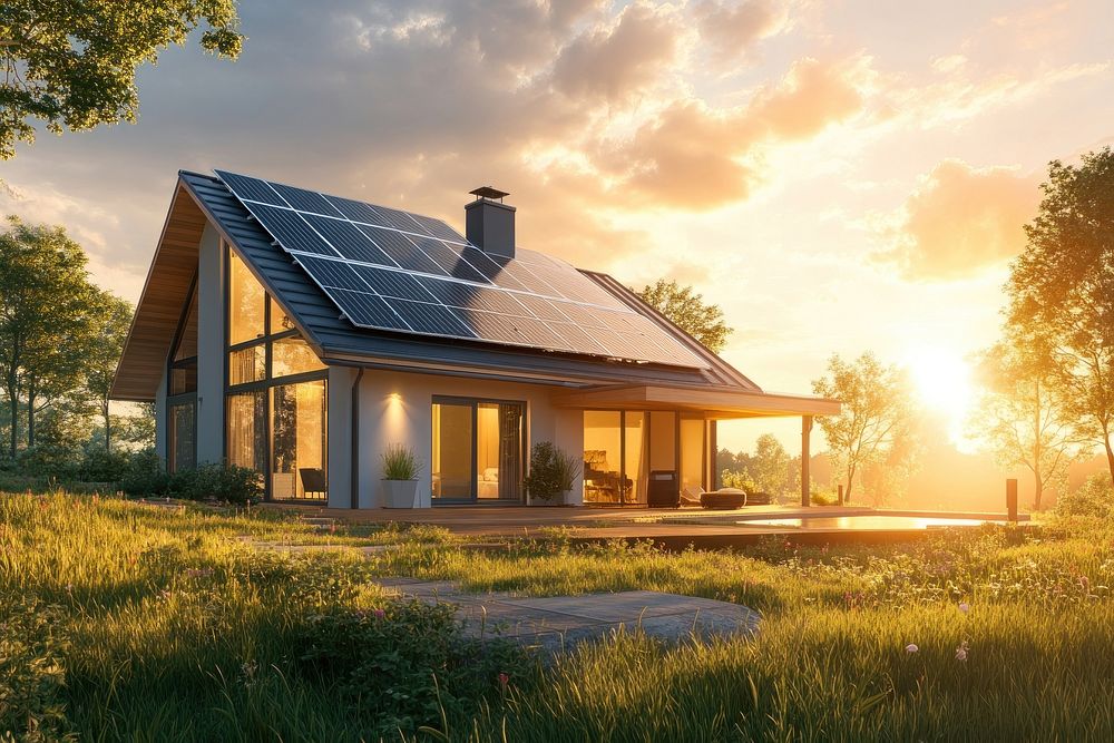 Modern eco-friendly solar house | Free Photo - rawpixel
