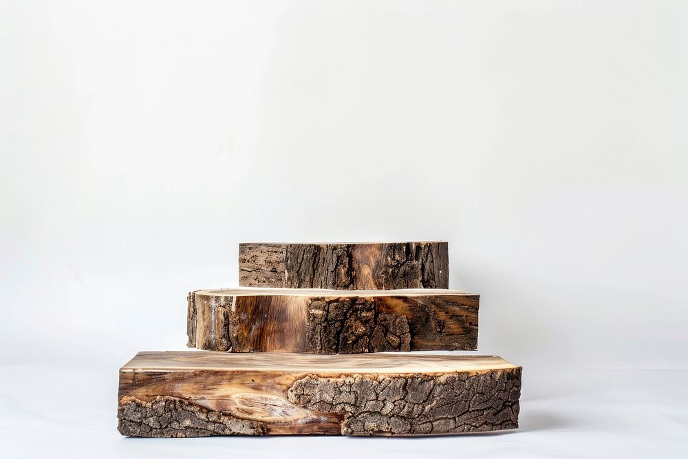 Gradient podium bark wood slabs | Free Photo - rawpixel