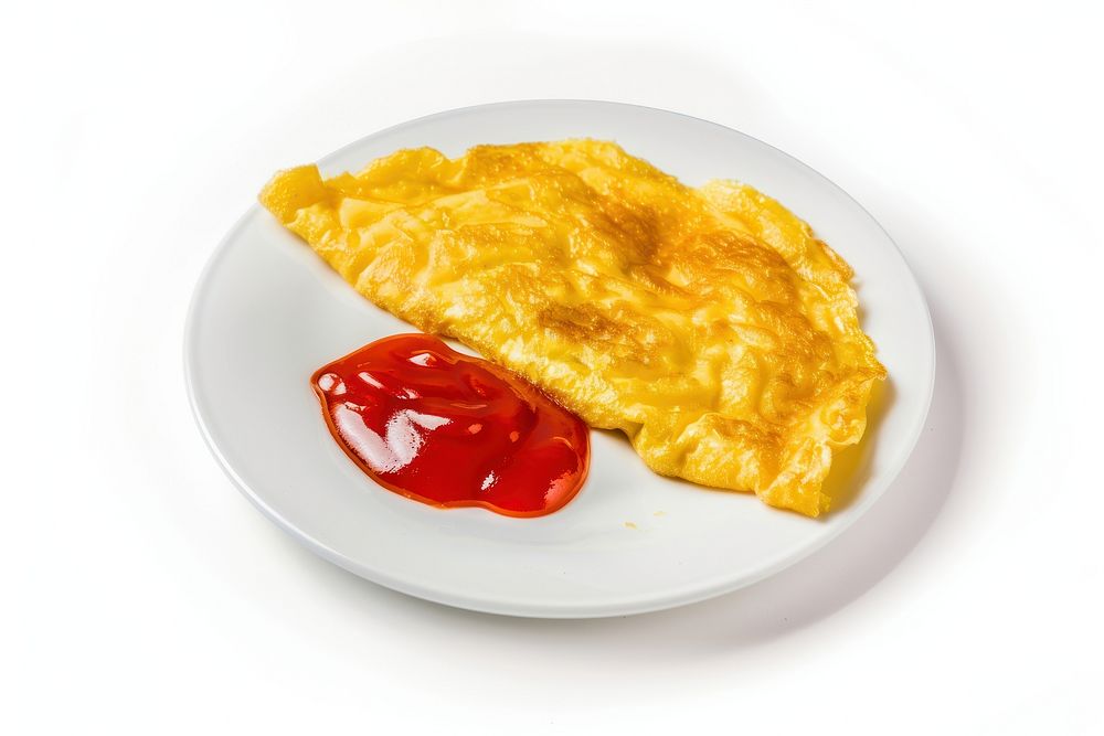 Omelette ketchup plate food. | Free Photo - rawpixel