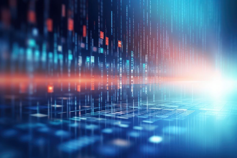 Futuristic digital data matrix background | Free Photo - rawpixel