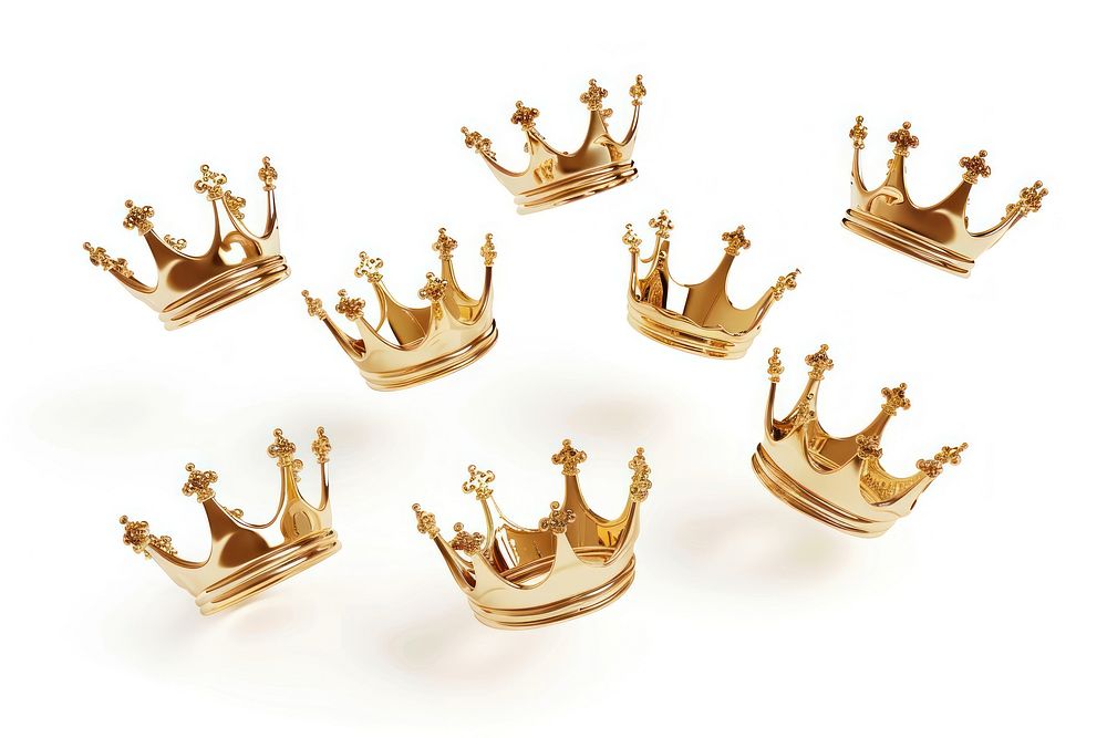 Floating crowns background white gold | Free Photo - rawpixel