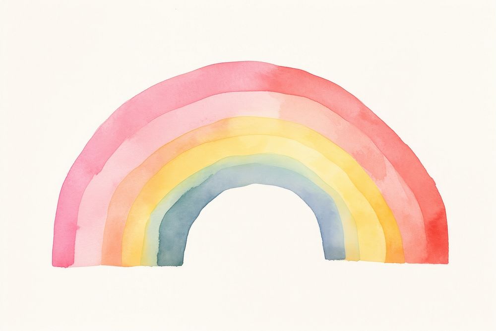 Watercolor rainbow pastel illustration | Free Photo Illustration - rawpixel