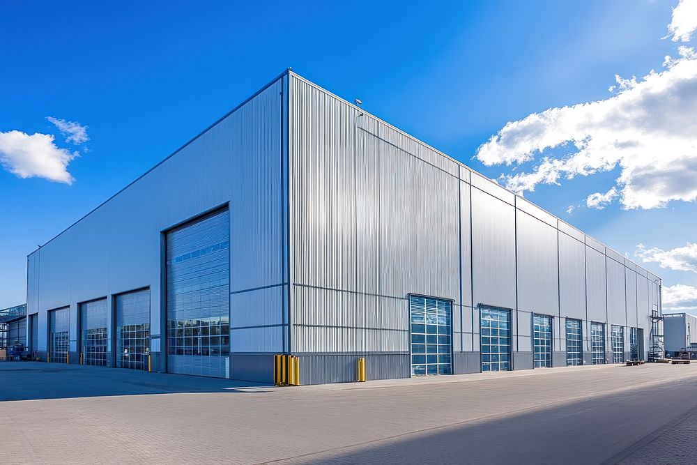 Modern logistics warehouse building transportation | Free Photo - rawpixel