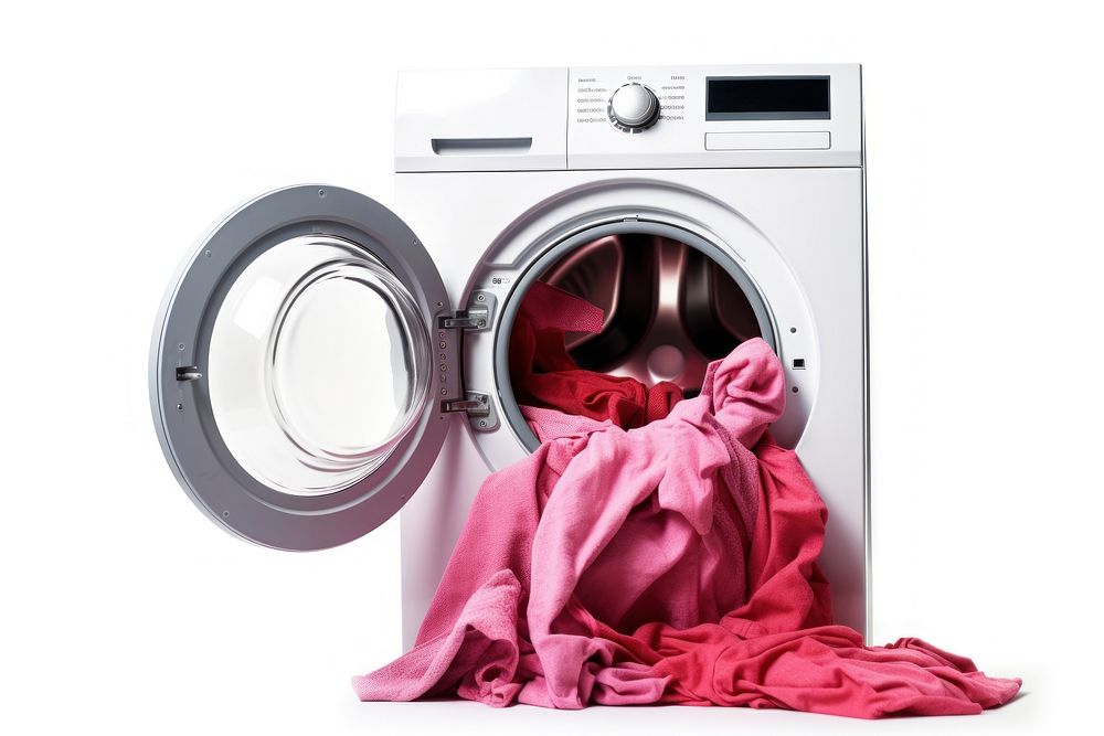 Washing machine with pink laundry | Free Photo - rawpixel