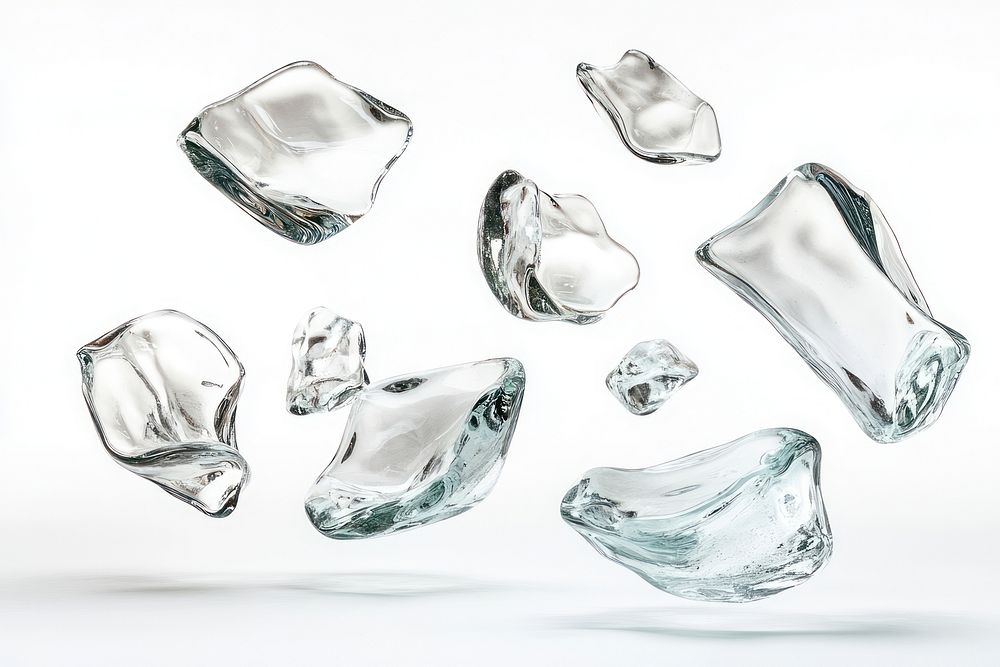 Pile glass floating isolated crystal. | Free Photo - rawpixel