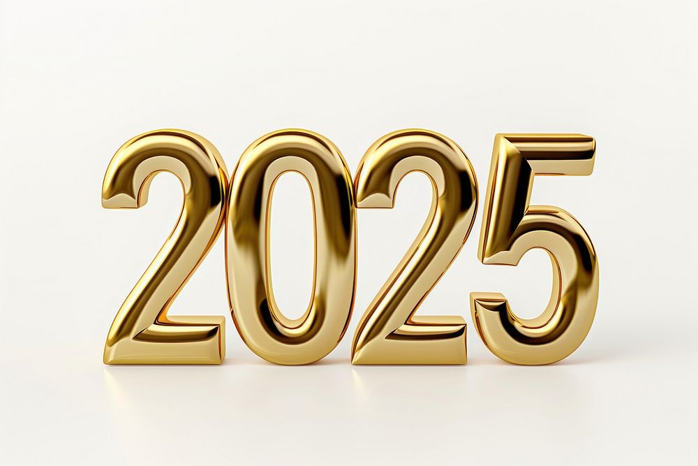 Golden 2025 numbers illustration | Free Photo Illustration - rawpixel