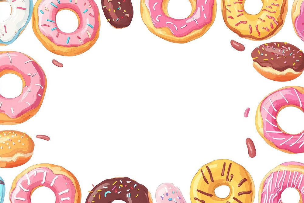Candy donuts border confectionery sweets | Free Photo Illustration ...