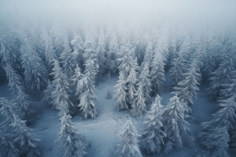 Snow covered evergreen trees winter | Free Photo - rawpixel