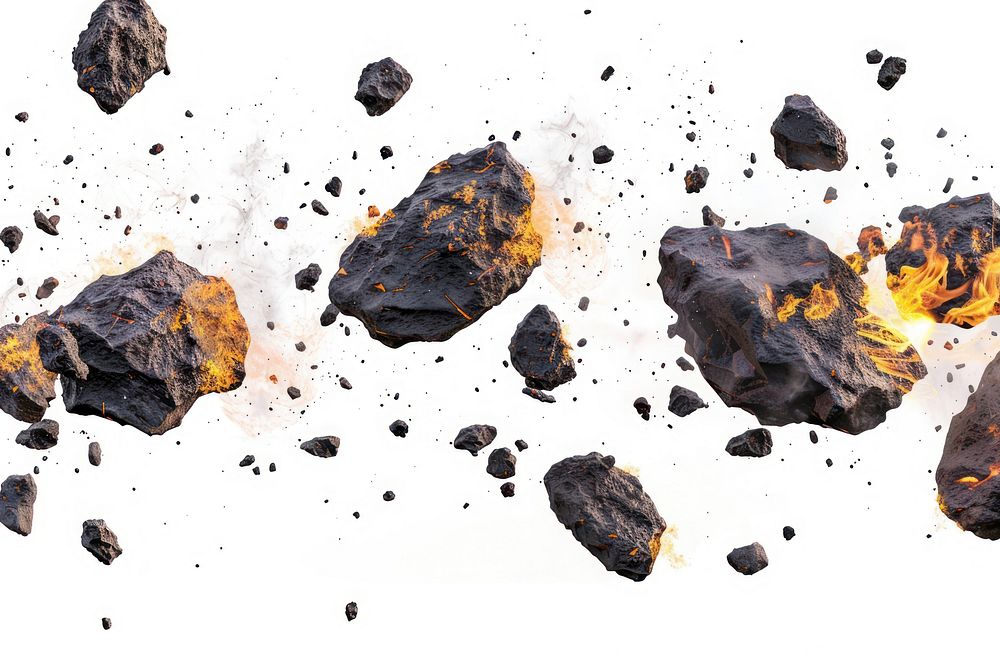 Exploding fiery meteorite fragments | Free Photo Illustration - rawpixel