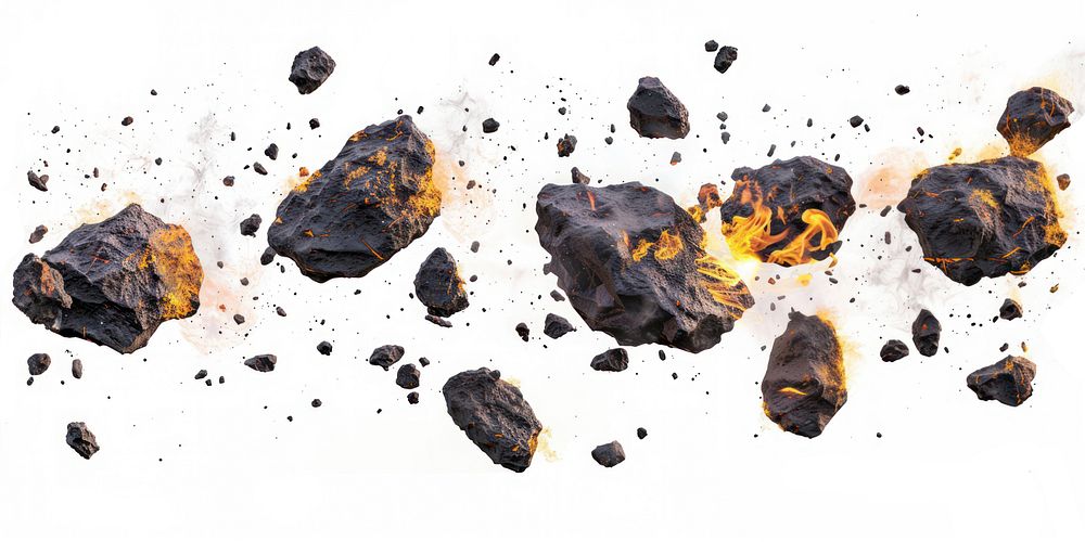 Burning meteors in space illustration | Free Photo Illustration - rawpixel