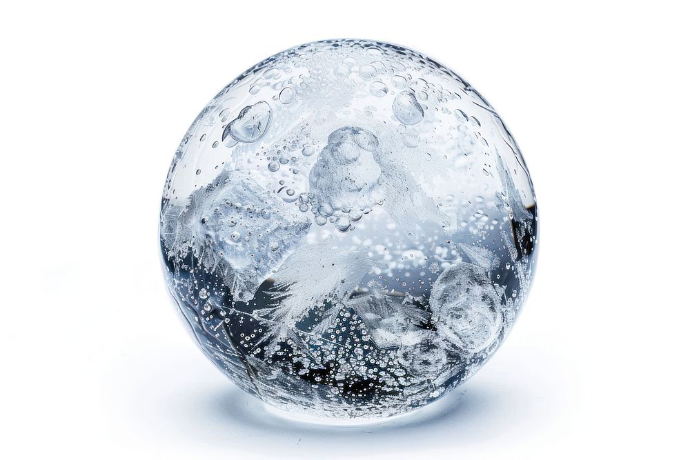 Frozen crystal sphere with bubbles | Free Photo - rawpixel