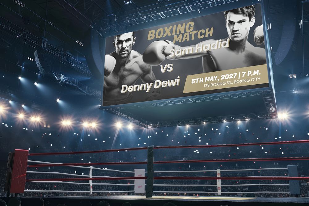 Boxing match event poster mockup | Premium PSD Mockup - rawpixel