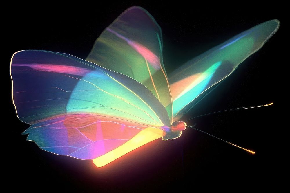 Butterfly insect neon art. | Free Photo Illustration - rawpixel