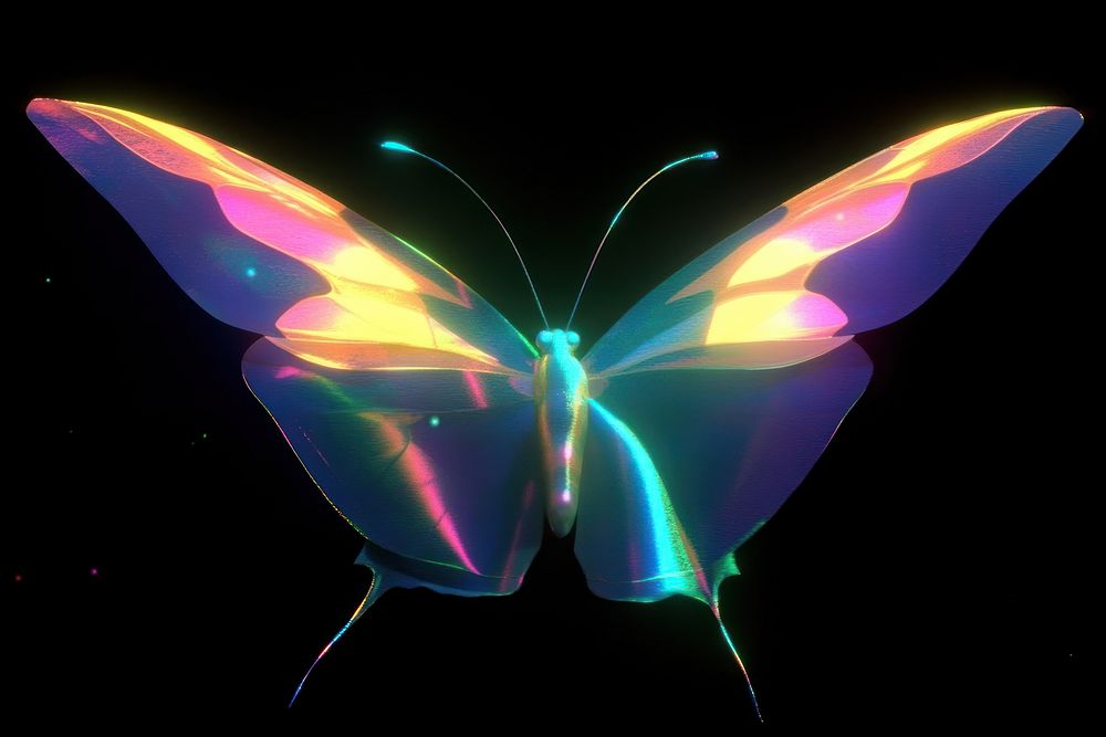Butterfly fantasy insect neon. | Free Photo Illustration - rawpixel