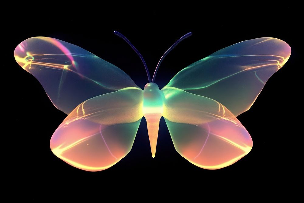 Butterfly insect neon art | Free Photo Illustration - rawpixel