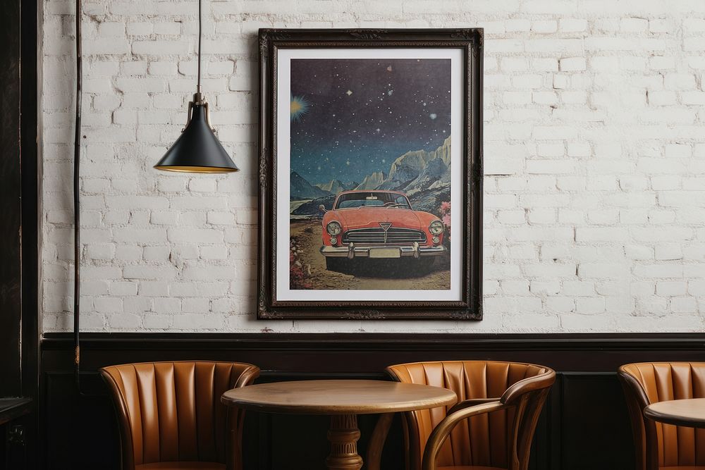 Vintage restaurant photo frame mockup | Premium PSD Mockup - rawpixel