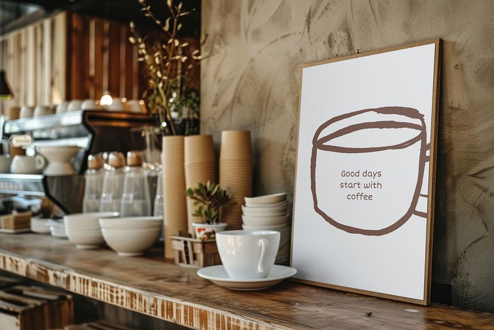 Cafe menu sign mockup psd | Premium PSD Mockup - rawpixel